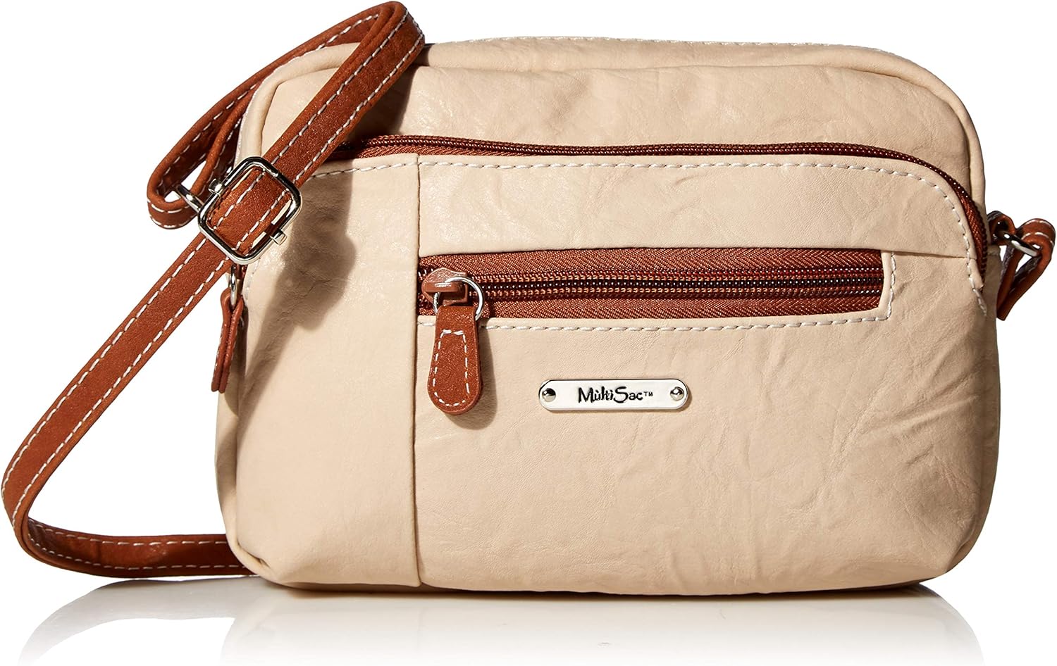 MultiSac Women's Mini Dynamic Crossbody Bag, Chino/Cognac, One Size ...
