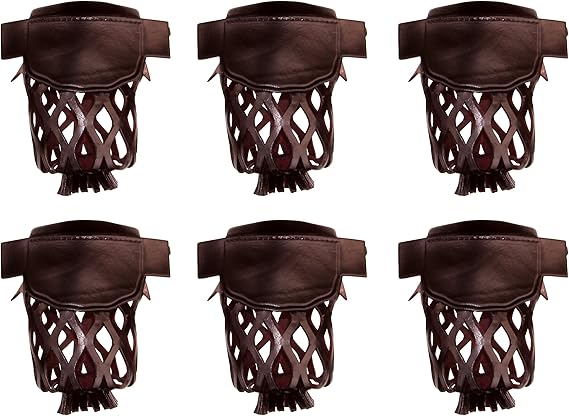 Iszy Billiards Leather Pool Table Billiard Pockets-Set of 6, Dark ...