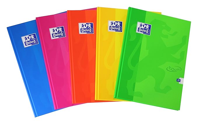 Oxford Touch A4 192 Page Hardback Casebound Notebook Assorted Colours ...