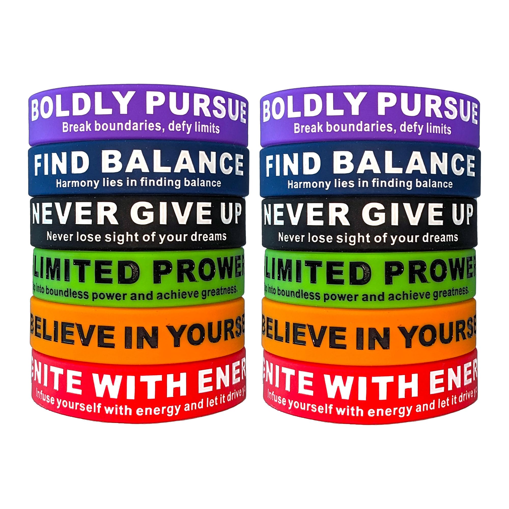 Mua TUUWAI Empowering Positive Motivational Quotes Rubber Wristbands ...