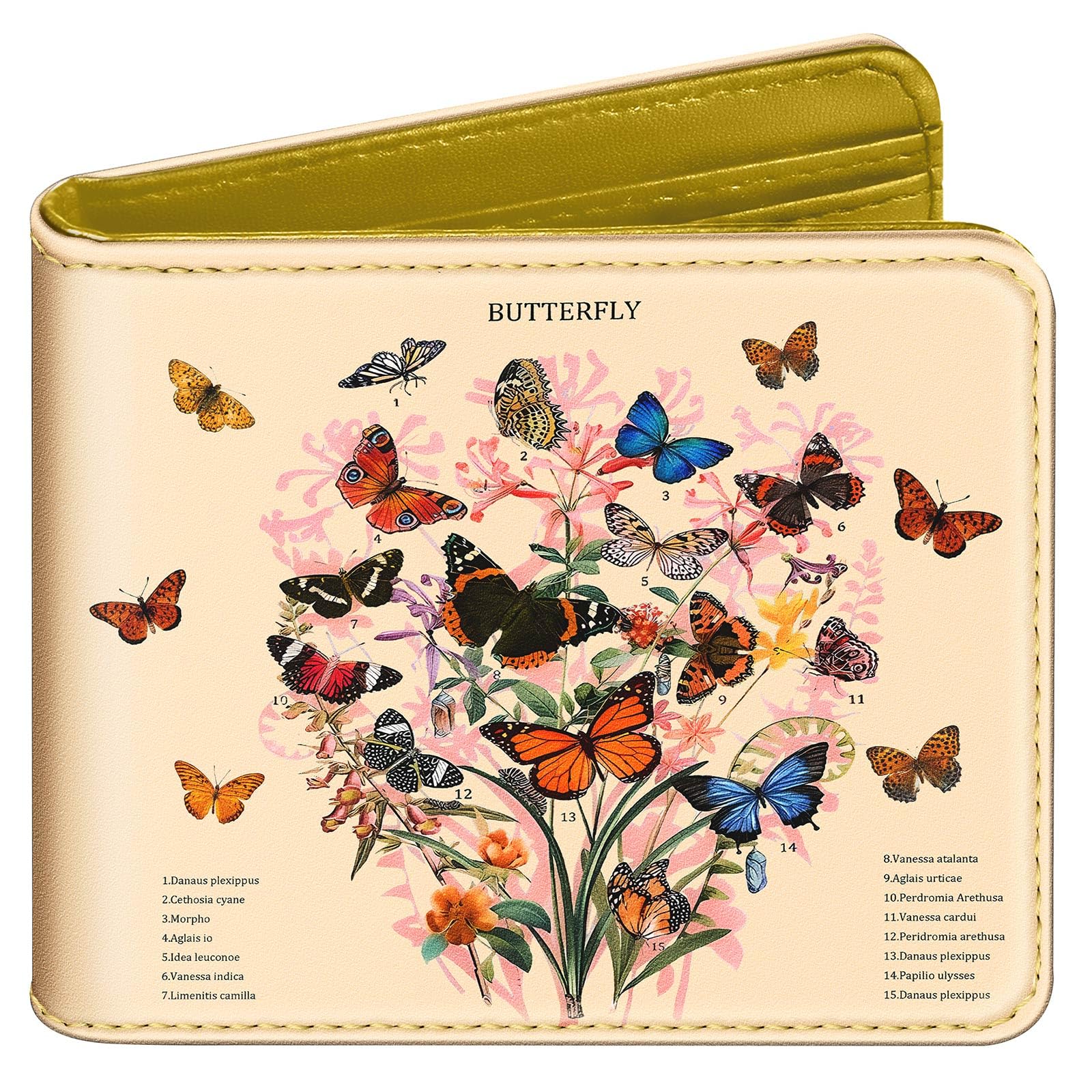 Bistup Girls Wallet Cute Leather Bifold Wallet Butterfly for Women Teen ...