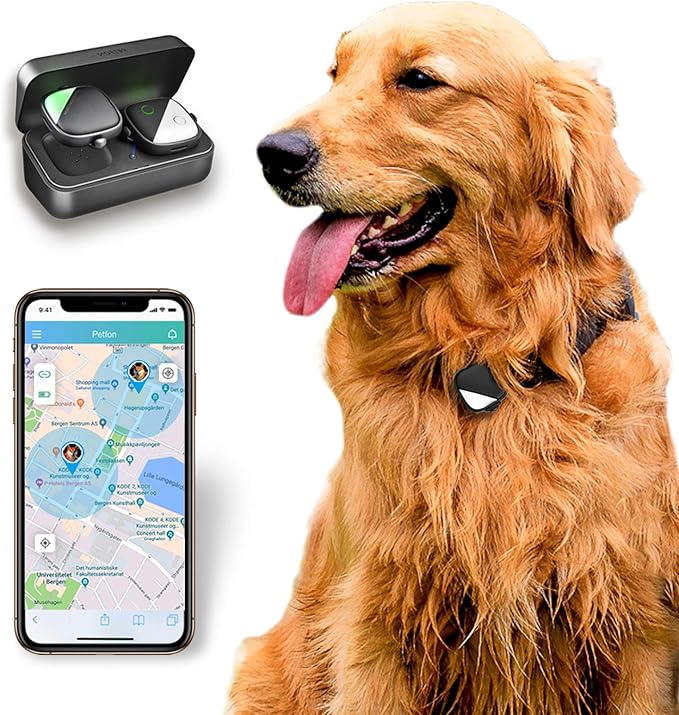 PETFON Pet GPS Tracker No Monthly Fee Real Time Tracking Collar 