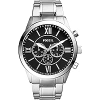 Fossil Flynn Reloj cronógrafo de acero inoxidable BQ1125 : Amazon.com ...