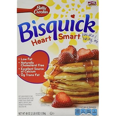 Buy Bisquick Heart Smart Pancake and Baking Mix Reduced Fat, 40-Ounce ...