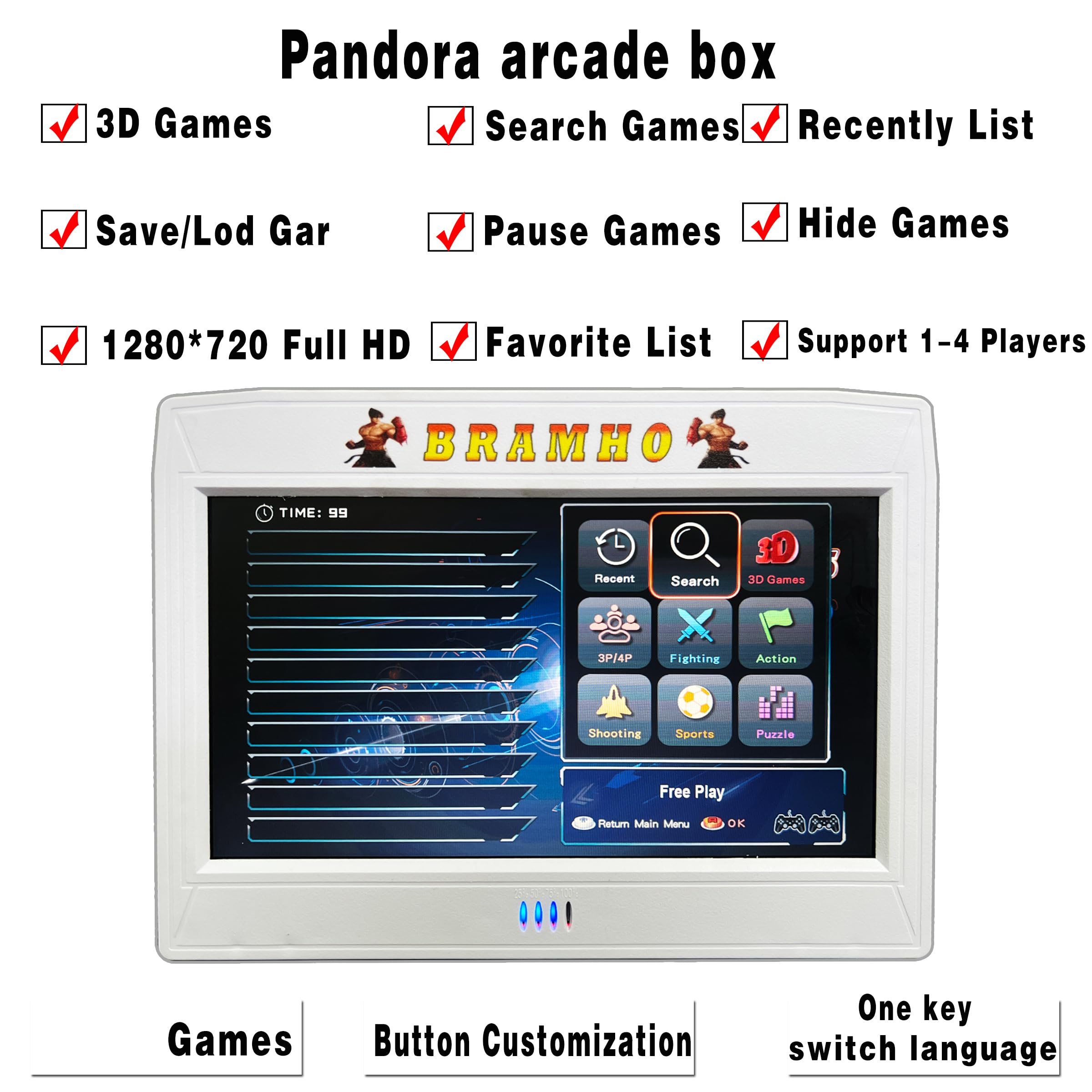 Mua Pandora Box 26800 in 1 Portable Arcade Game Console Handheld Game Console with HD Screen ...