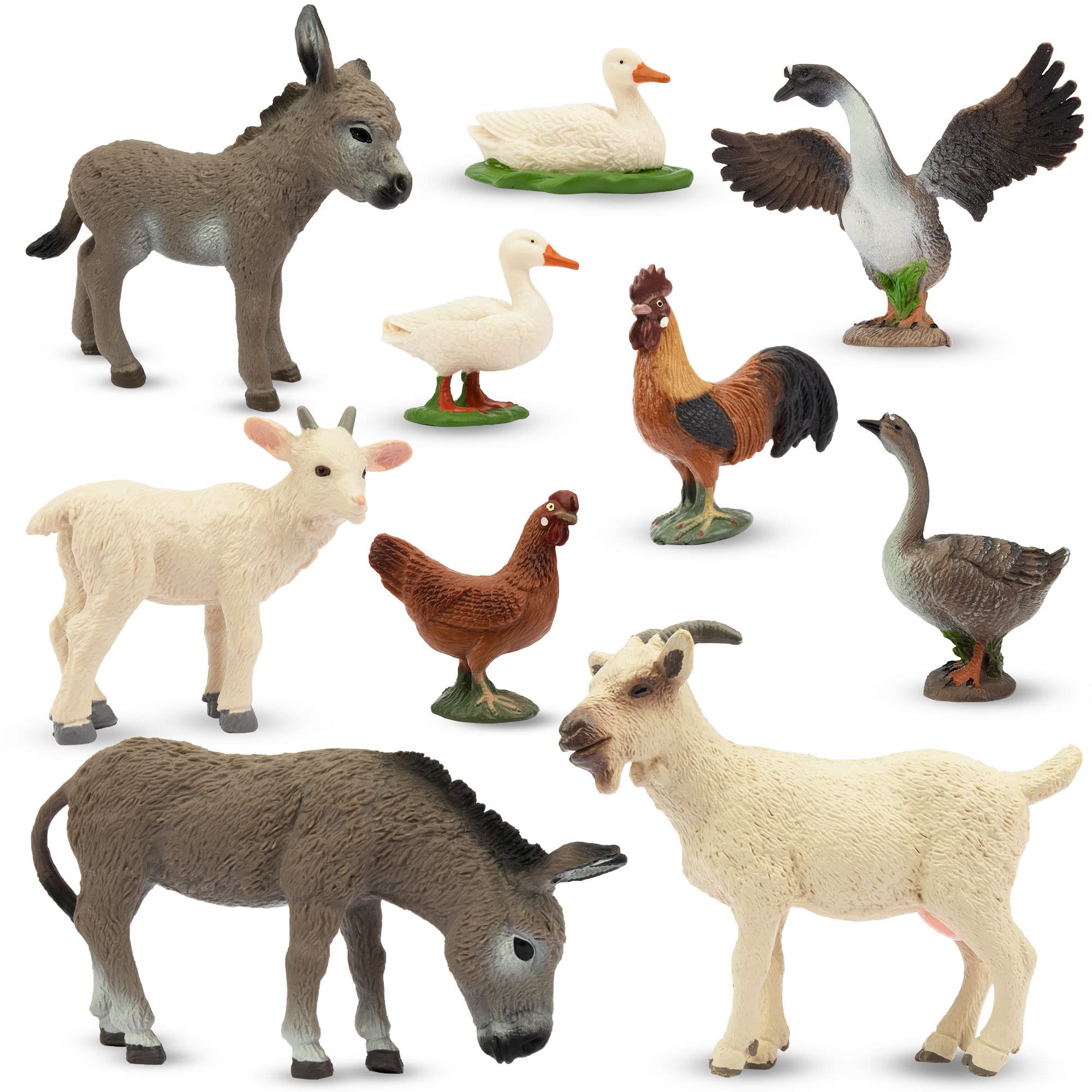 Mua Toymany 10PCS Farm Animals Figures, Realistic Farm Animal Toys ...