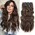 Amazon.com : REECHO Hair Extensions, 4PCS Clip in Hair Extensions HE001 Natural Soft Synthetic ...
