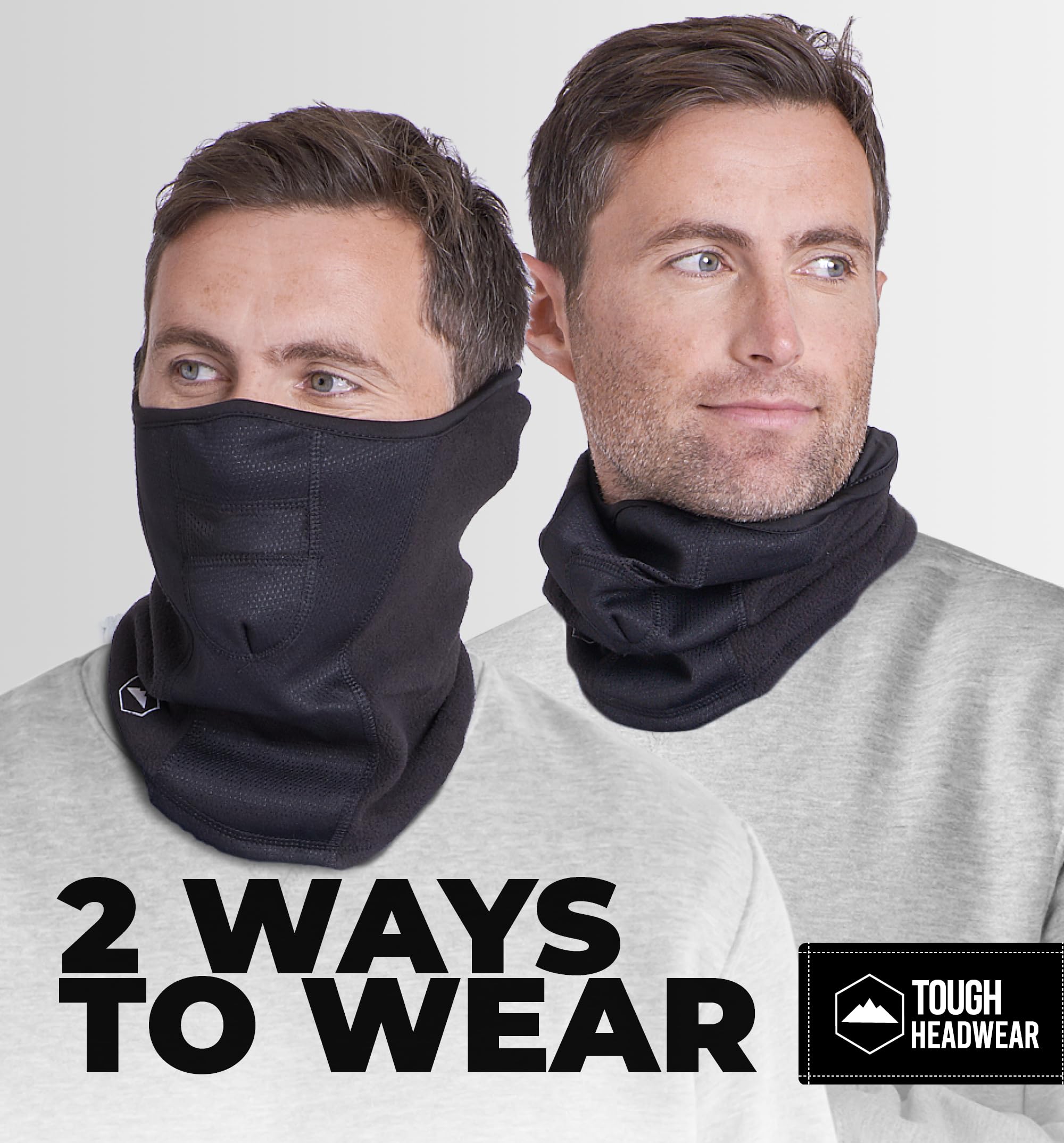 Tough Headwear Half Ski Mask For Men & Women, Winter Face Mask For Cold ...