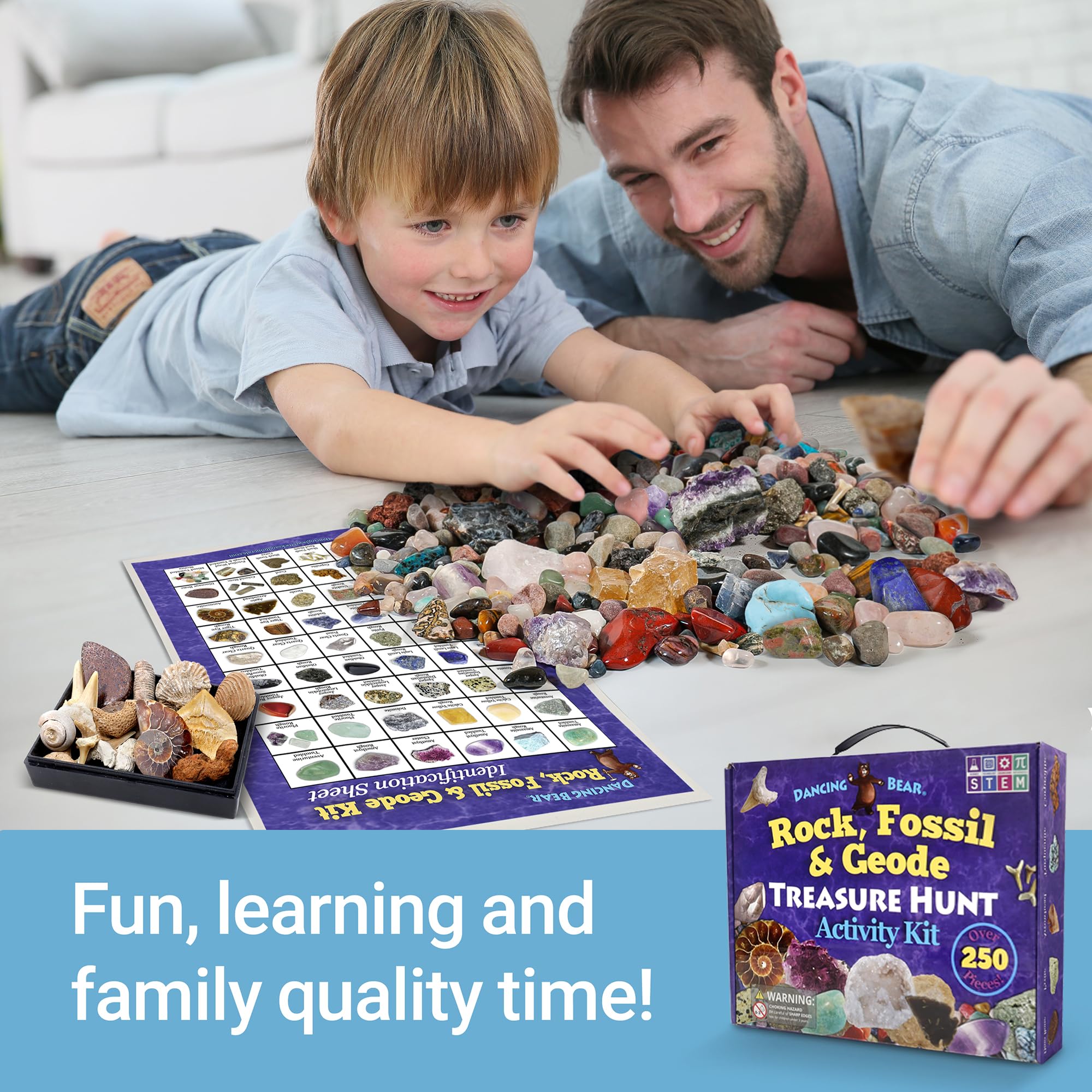 Mua Rock, Mineral & Geodes Treasure Hunt Activity Kit (250 Pc Set) Real ...