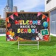Amazon.com: Kigeli Welcome Back to School Yard Sign with Stakes Back to ...