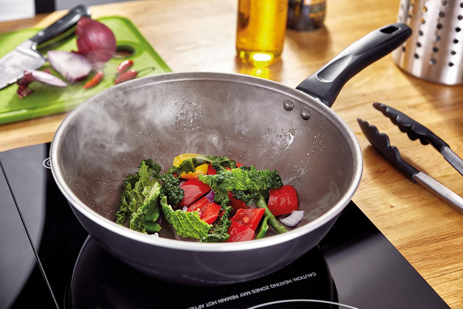 Judge Radiant JOM20B Teflon Non-stick Wok 24cm Induction Ready Chefs ...