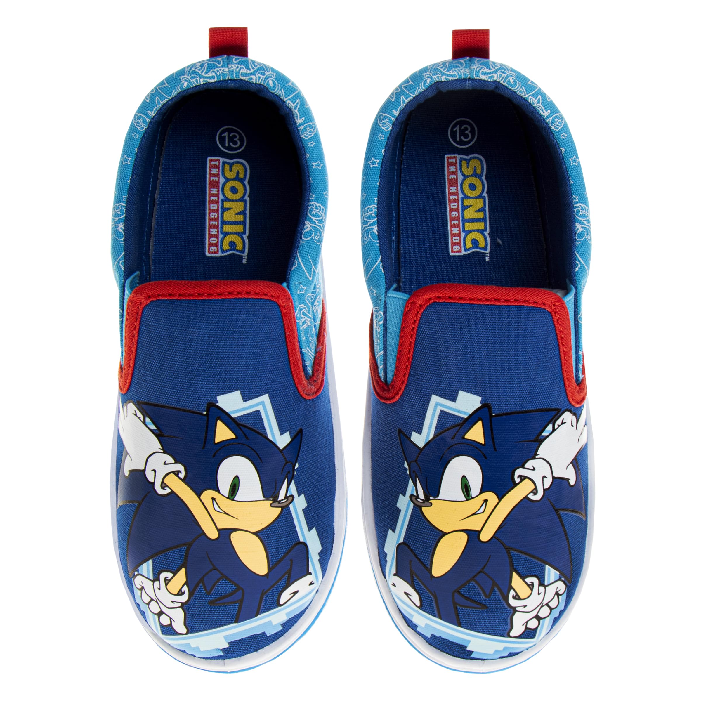 Josmo Kids Sonic The Hedgehog Shoes for Boys - Sonic Slip-on Sneaker ...