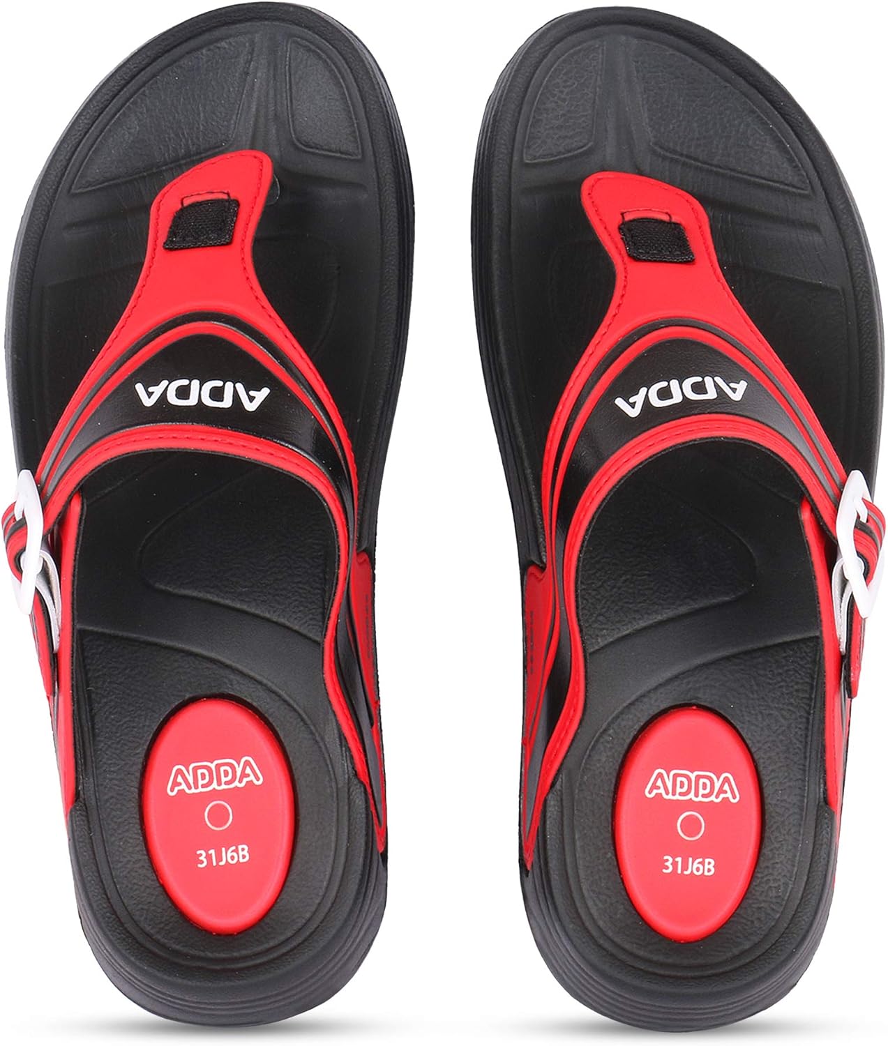 Buy ADDA Women's Black & Red Flip-Flop - 6 UK at Amazon.in