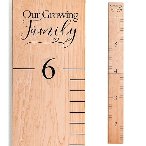 Headwaters Studio Growth Chart for Wall - Height Chart for Kids, Wooden ...