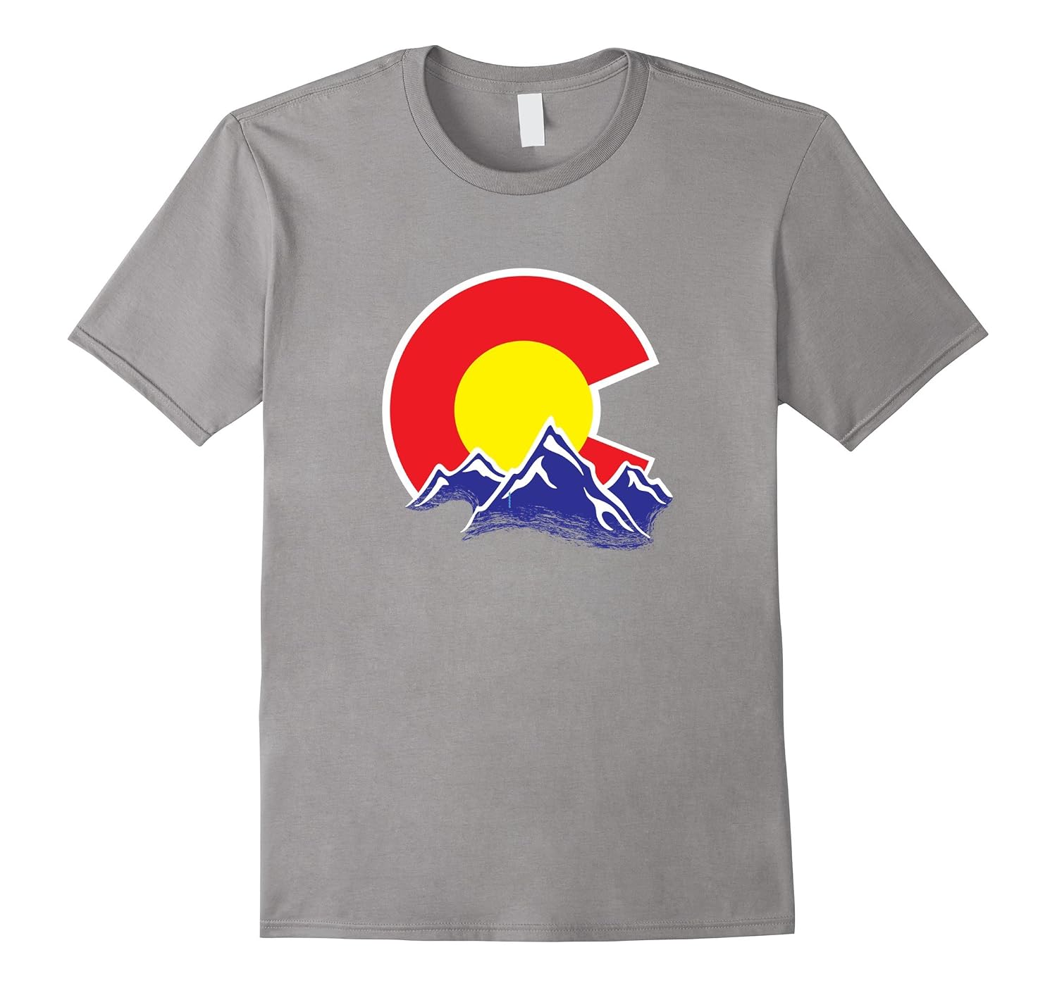 Colorado Flag Mountain Design T-Shirt-4LVS