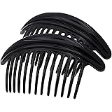 Camila Paris AD66/2 French Side Combs Large 2 Pack Curved Tortoise Shell Flexible Durable ...