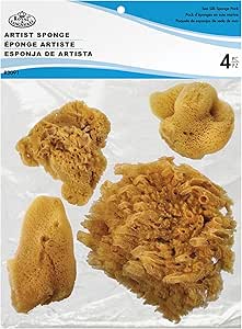 Amazon.com: Natural Ocean Artist Sponges, 3 Silk/1 Jumbo, 4/pkg