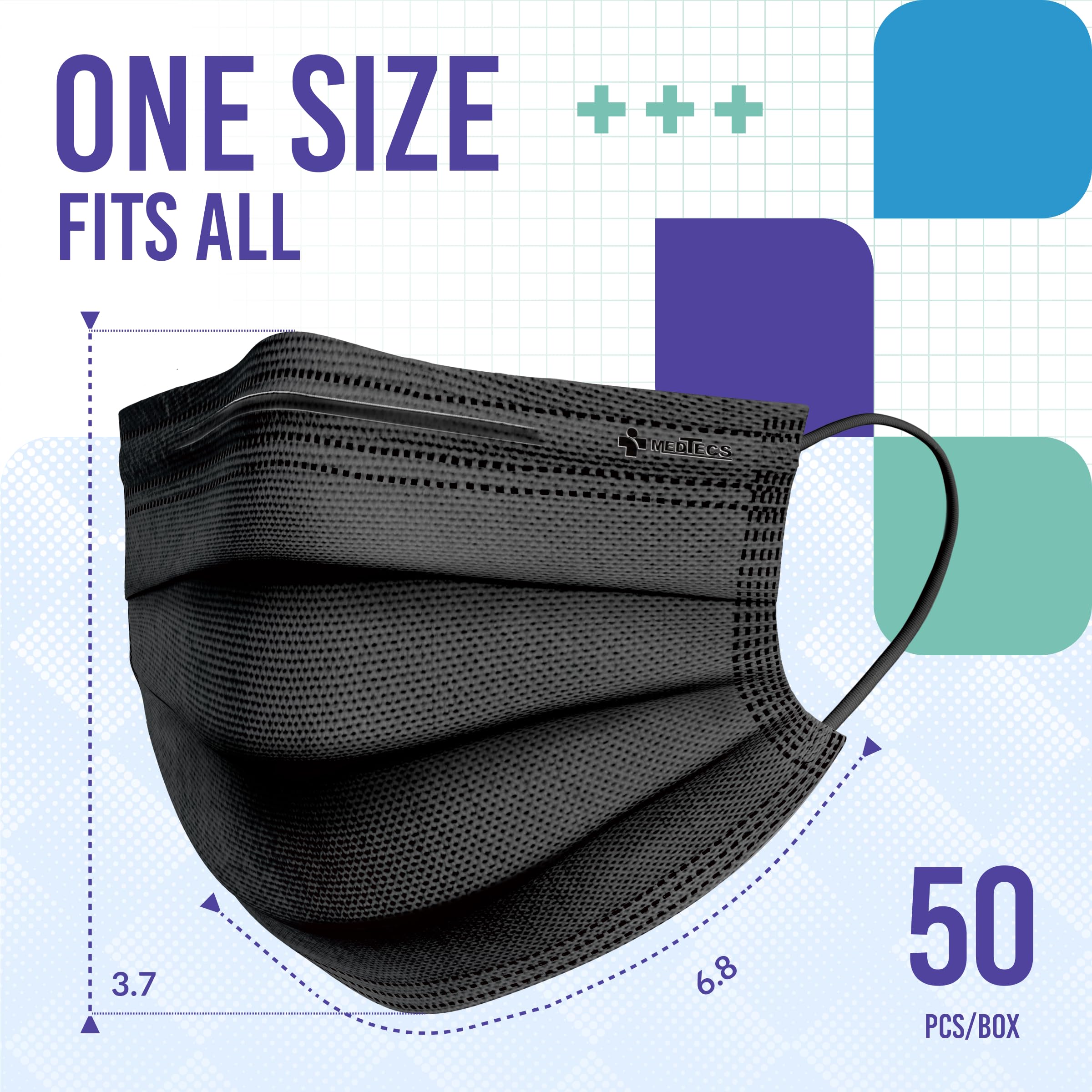 Medtecs Face Mask Disposable - 50/2000 PCS - Comfortable 3 Layer ...