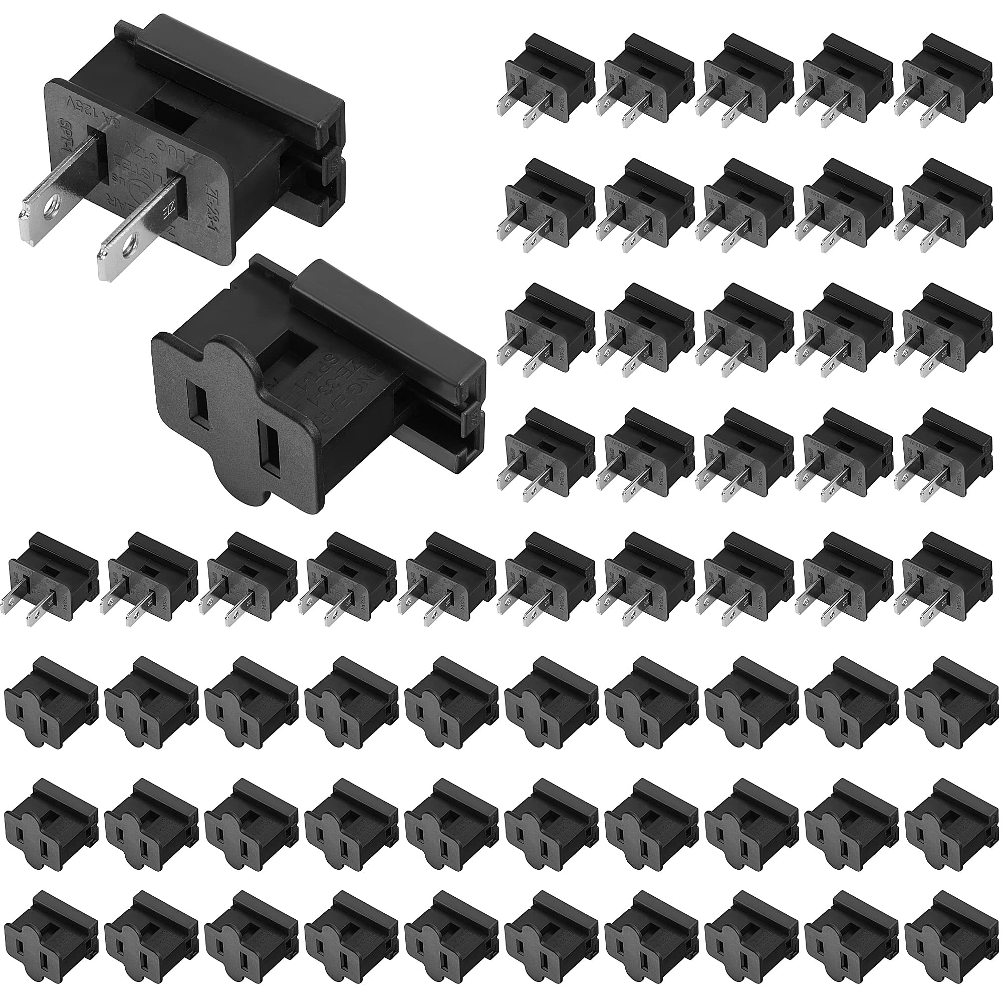 Mua 60PCS Christmas Light Male and Female Vampire Plug,SPT-1 Black ...