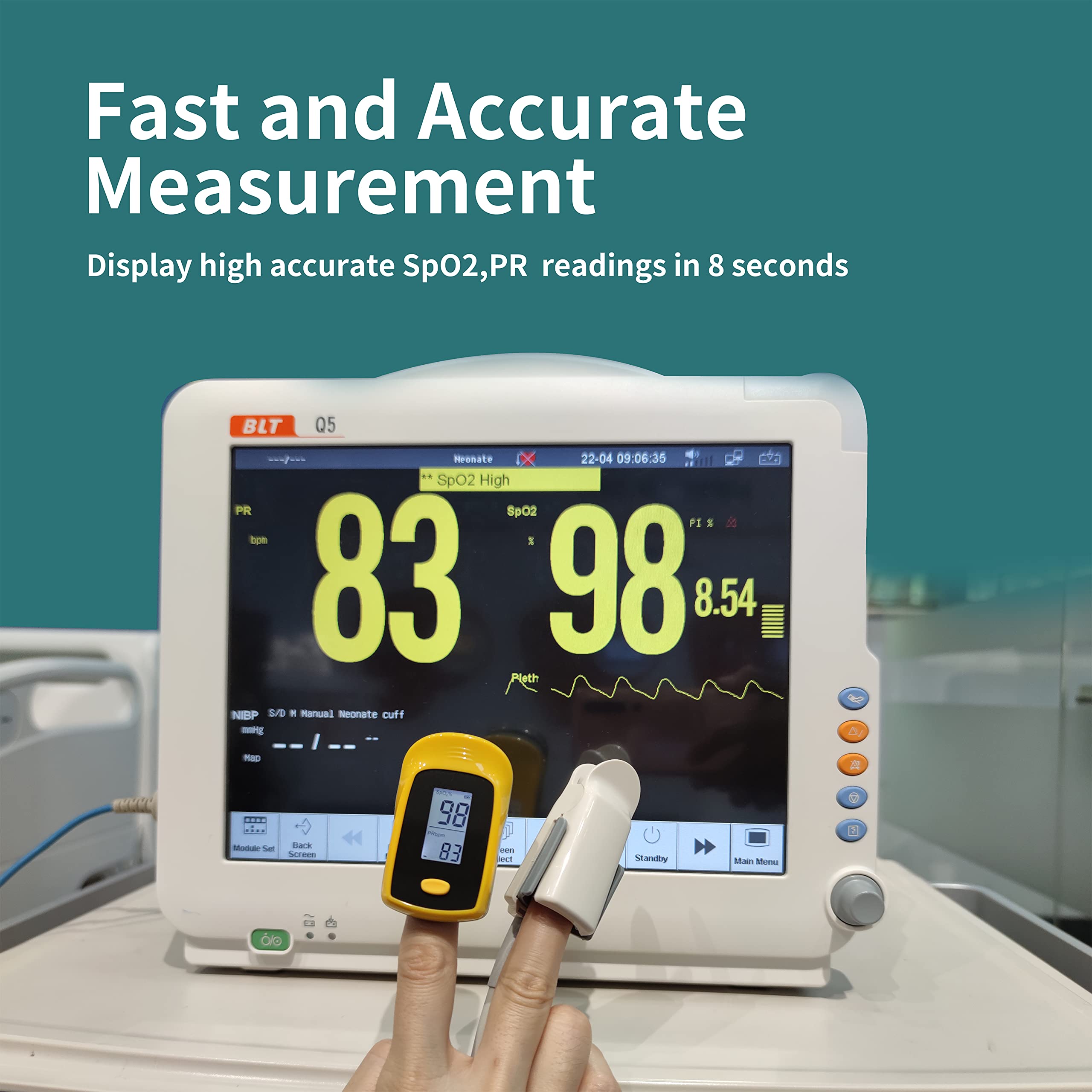 Mua M50L Pulse Oximeter Fingertip, Oxygen Meter Finger Pulse Oximeter ...