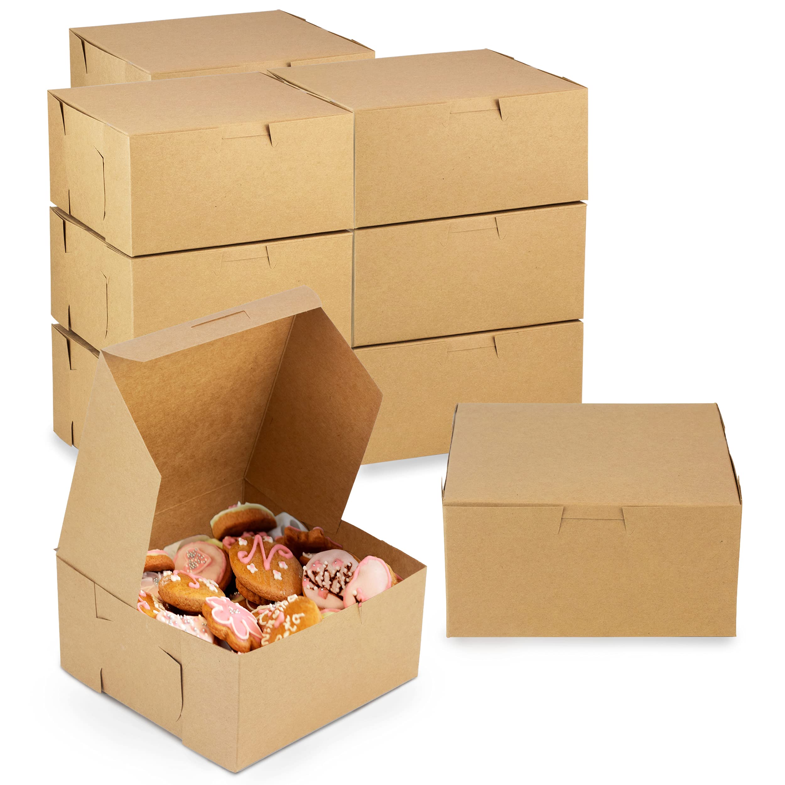 Mua [25 Pack Dessert Boxes 6x6x3 Kraft Bakery Boxes for Baked Goods ...