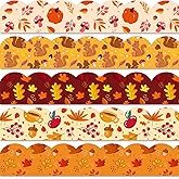 Amazon.com: Whaline 69Ft Fall Bulletin Board Borders Watercolor Pumpkin ...