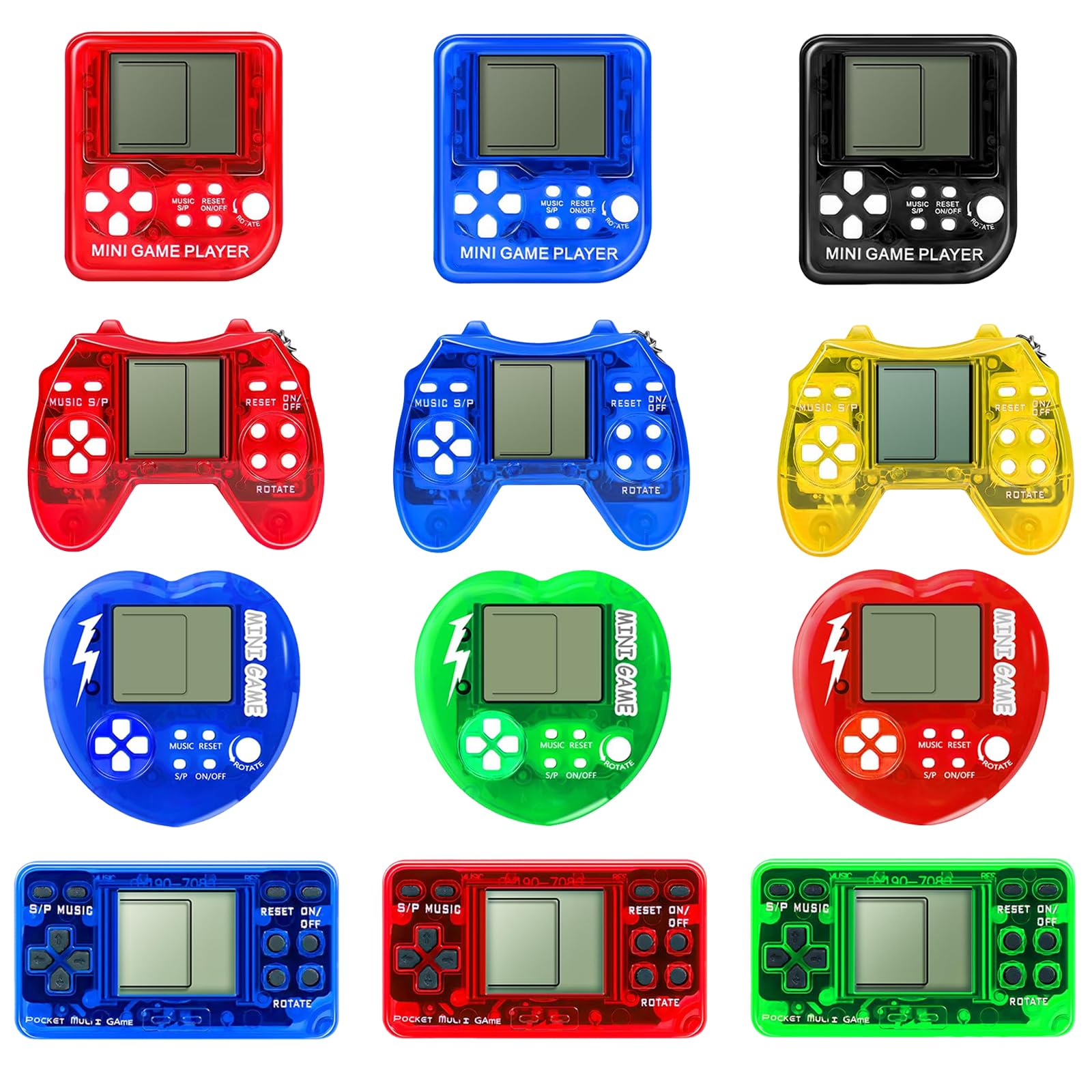 DOEA 12Pcs Video Game Party Favors, Arcade Video Game Keychain,Bulk ...