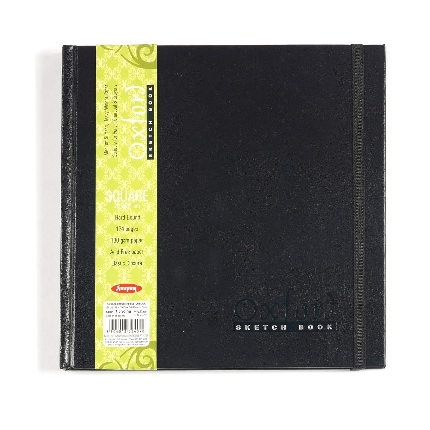 Anupam Oxford Sketchbook hardbound Square (20cm x20 cm) 130 GSM Paper ...