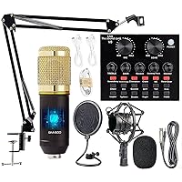 Amazon.com: KOKITEA Podcast Equipment Bundle, BM-800 Mic Kit with Live Sound Card, Adjustable ...
