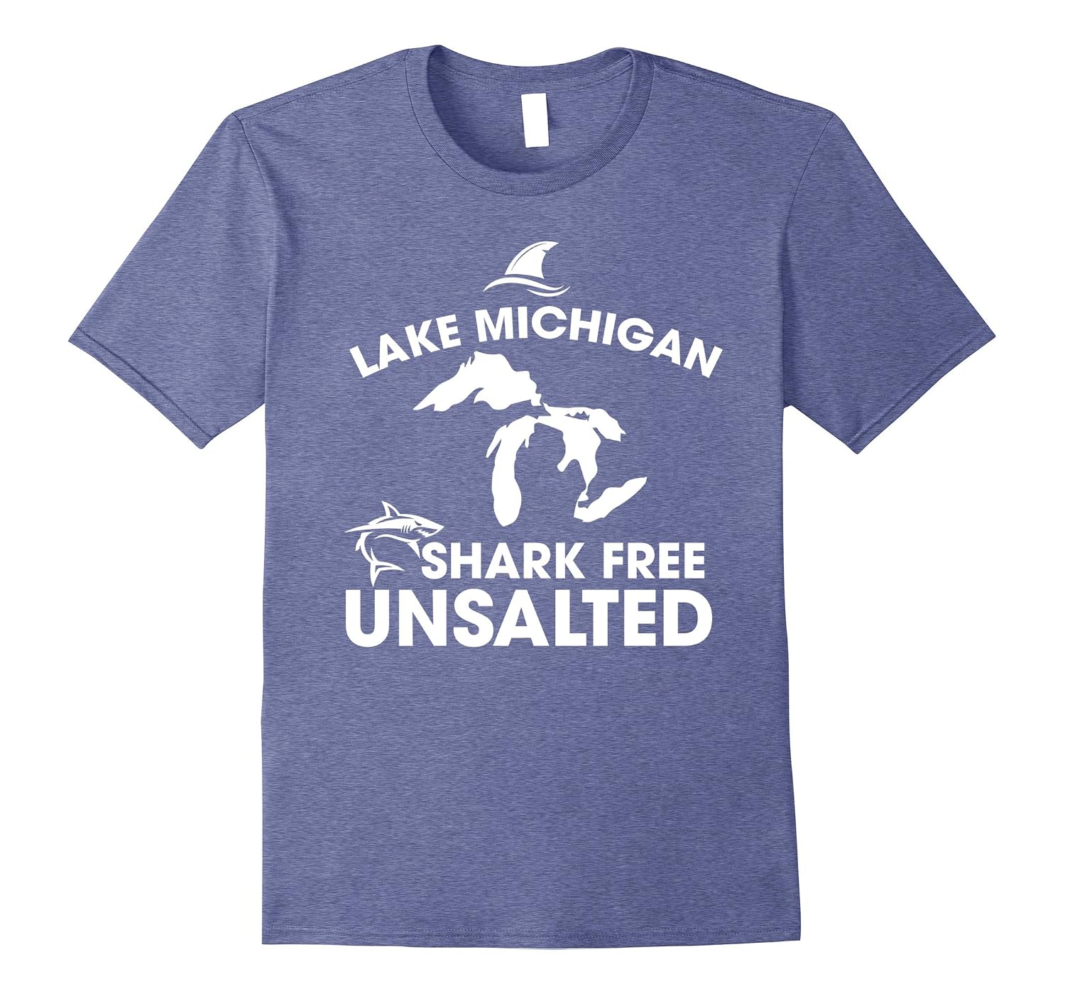 Lake Michigan T-Shirt Unsalted Shark Free Great Lakes Gift-Art – Artvinatee