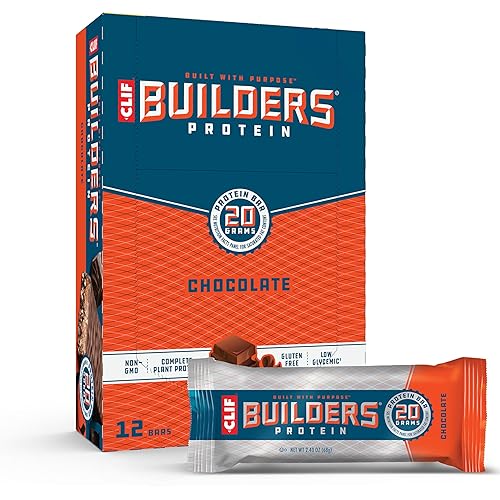 CLIF BUILDERS Protein Bars - Chocolate Flavor - 20g Plant Based Protein ...