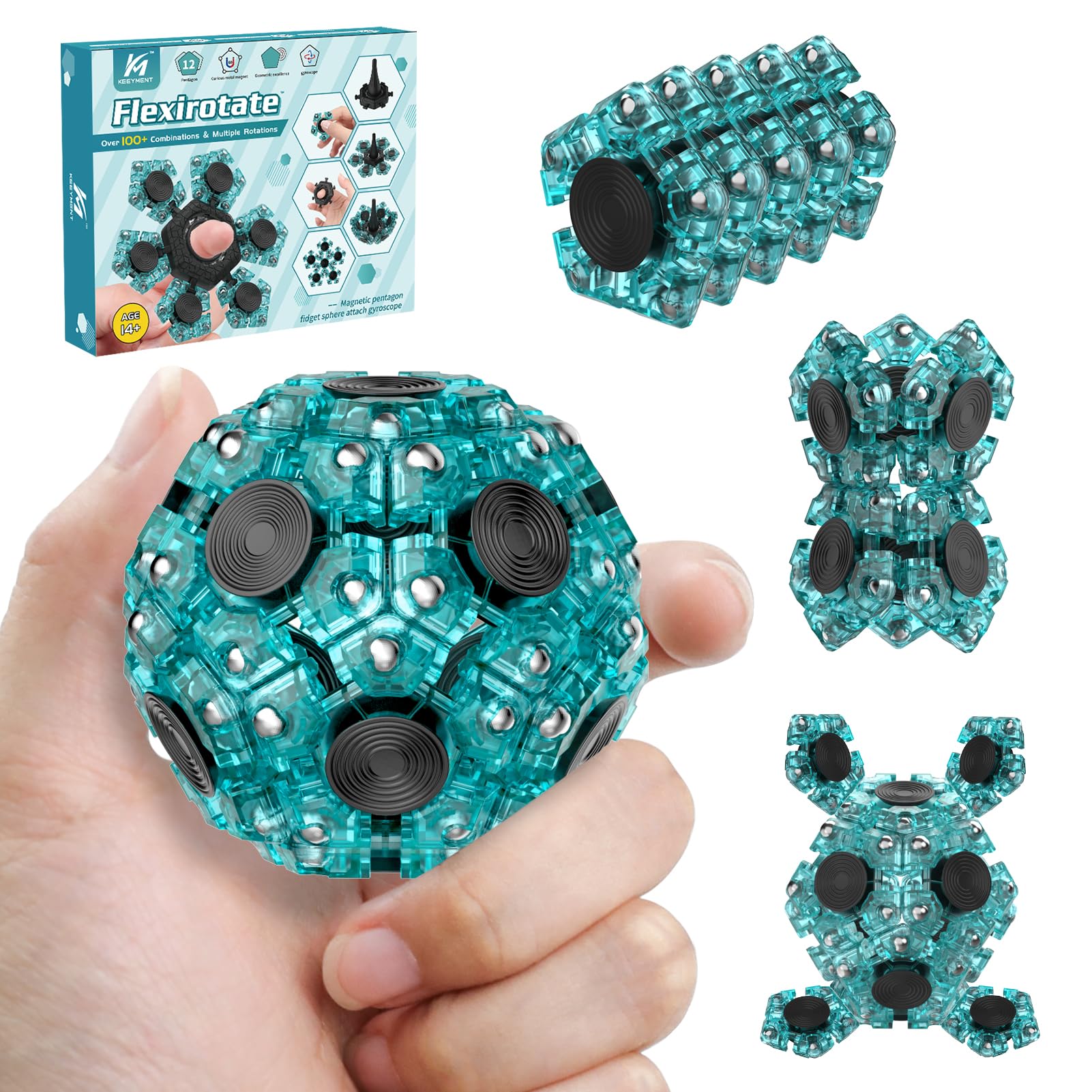 Mua Flexirotate Magnetic Fidget Toys, 3-in-1 Fidget Sphere Building ...