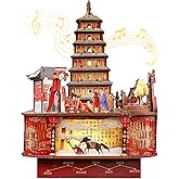 Amazon.com: Tonecheer Wooden Music Box Puzzle for Adults,DIY Rotating ...