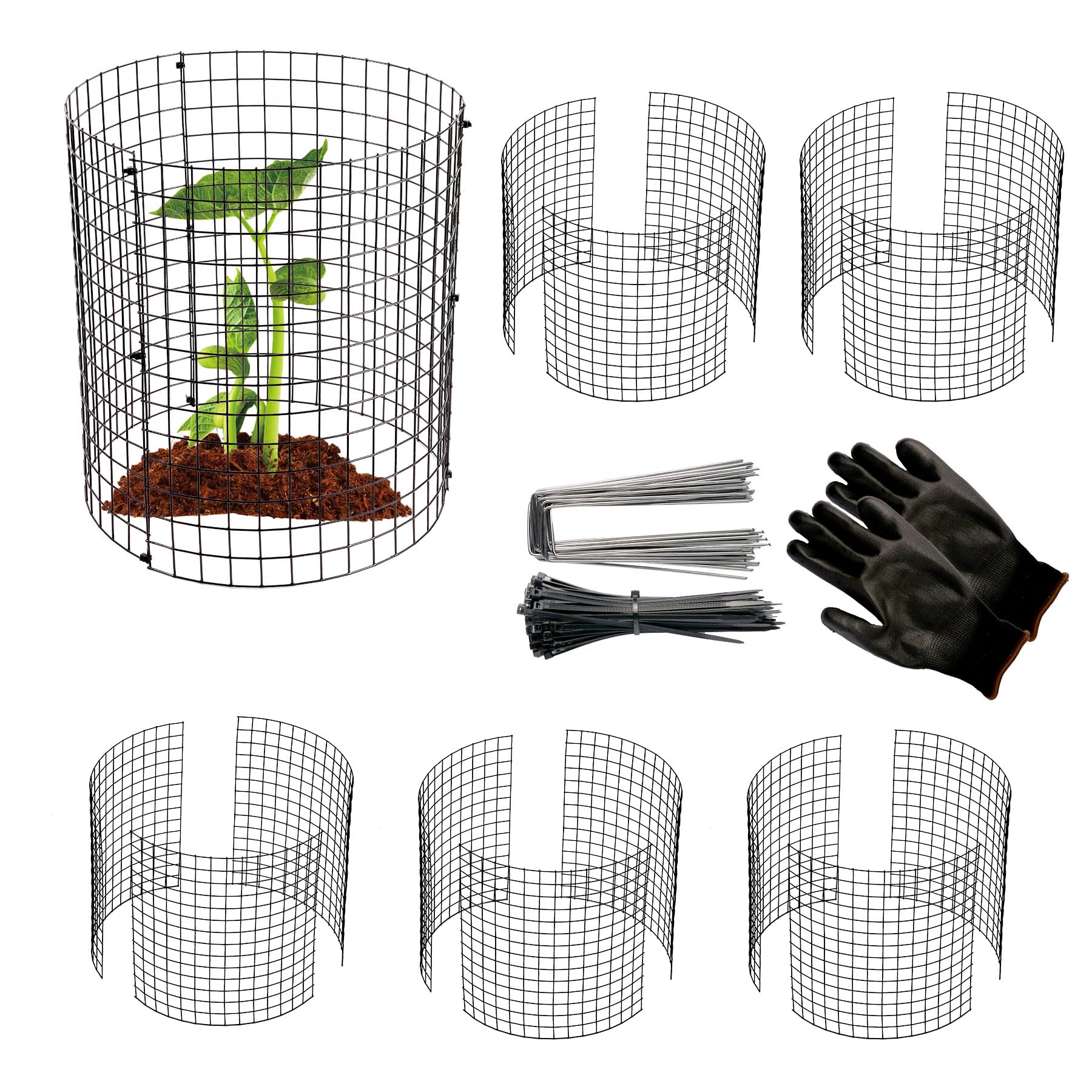 6 Pack Plant Protectors from Animals, 13" Dia x 13.9" H Plant Covers to ...