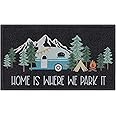 Amazon.com: comfoyar Camper RV Door Mat, Home is Where We Park It ...
