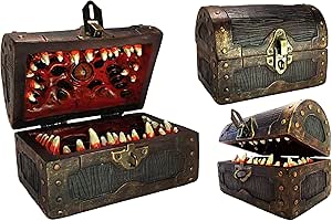 Amazon.com: Conjurer Co Mimic Chest Dice Storage Box | DND Lockable ...