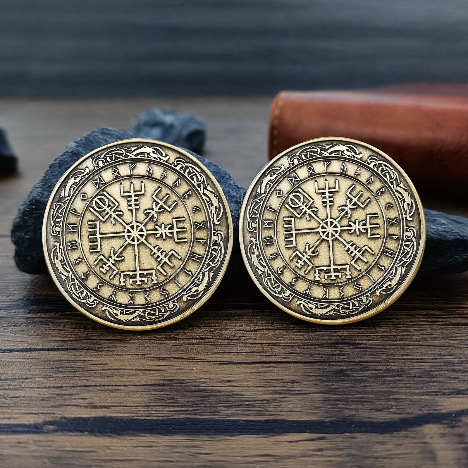 Mua Viking Vegvisir Coin Viking Compass Coin Wayfinder Symbol Nordic ...