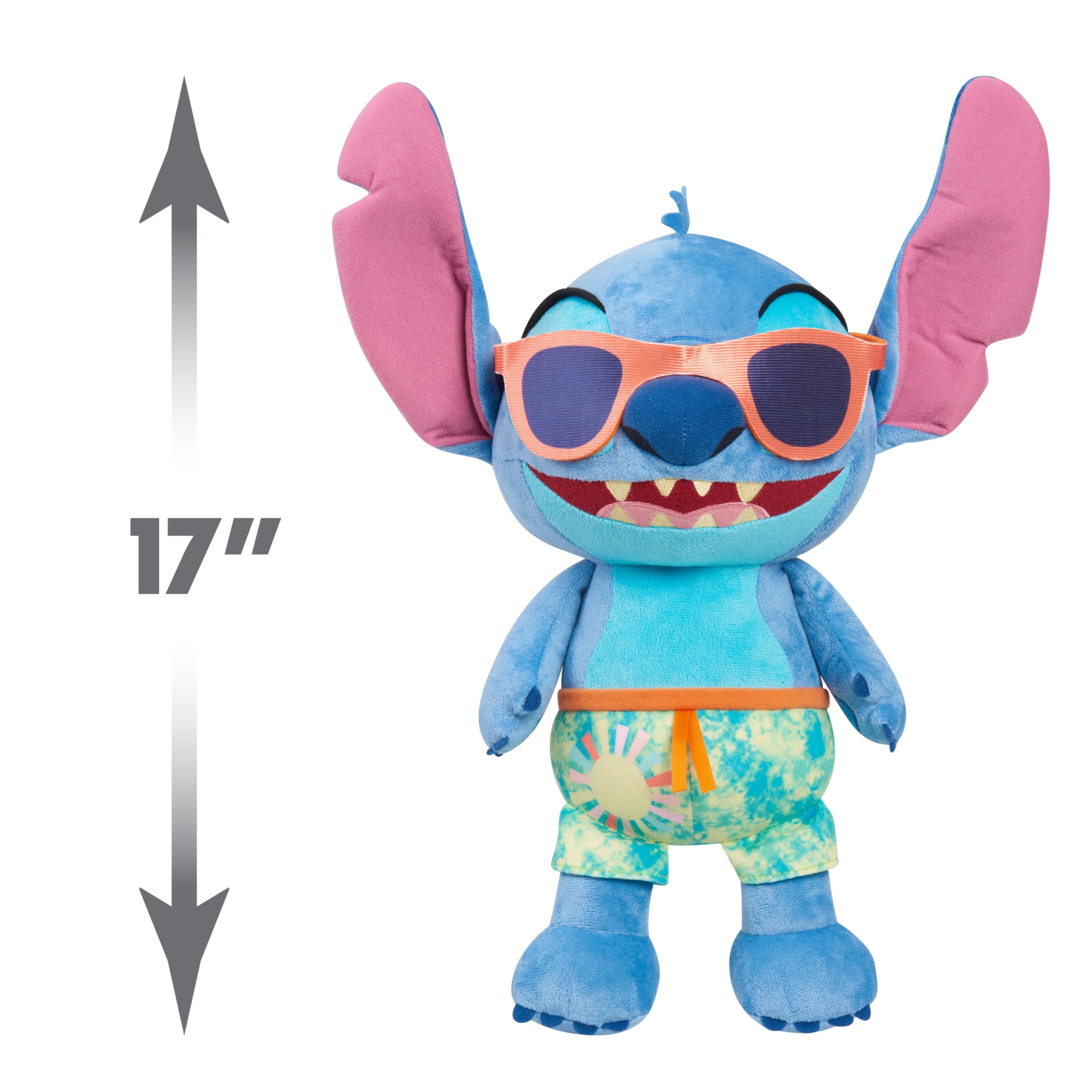 Mua Street Beach Large Plush Stitch, 17-Inch Stuffed Animal, Alien ...