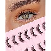 Amazon.com: Ukrizi Natural Lashes Mink Natural Eyelashes False Eyelashes Natural Look False ...