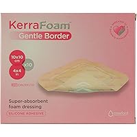 Amazon.com: KerraFoam 4" x 4" Gentle Border Foam Dressing for Wound ...