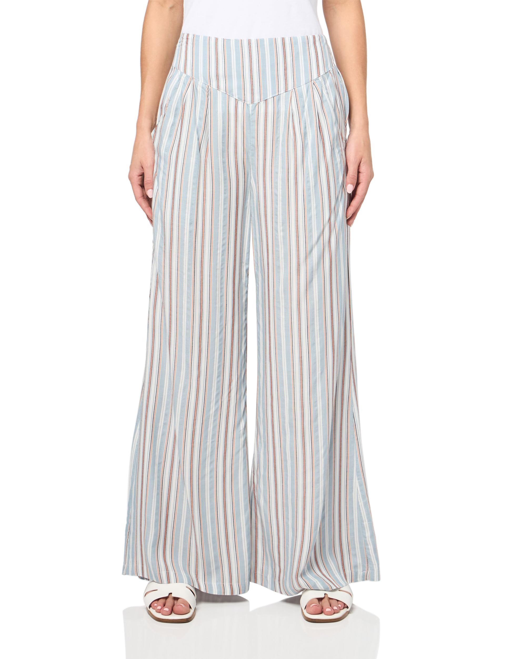 Angie Women's V-Yoke Wide Leg Pant in Satin, Blue M for sale | Phoenix ...