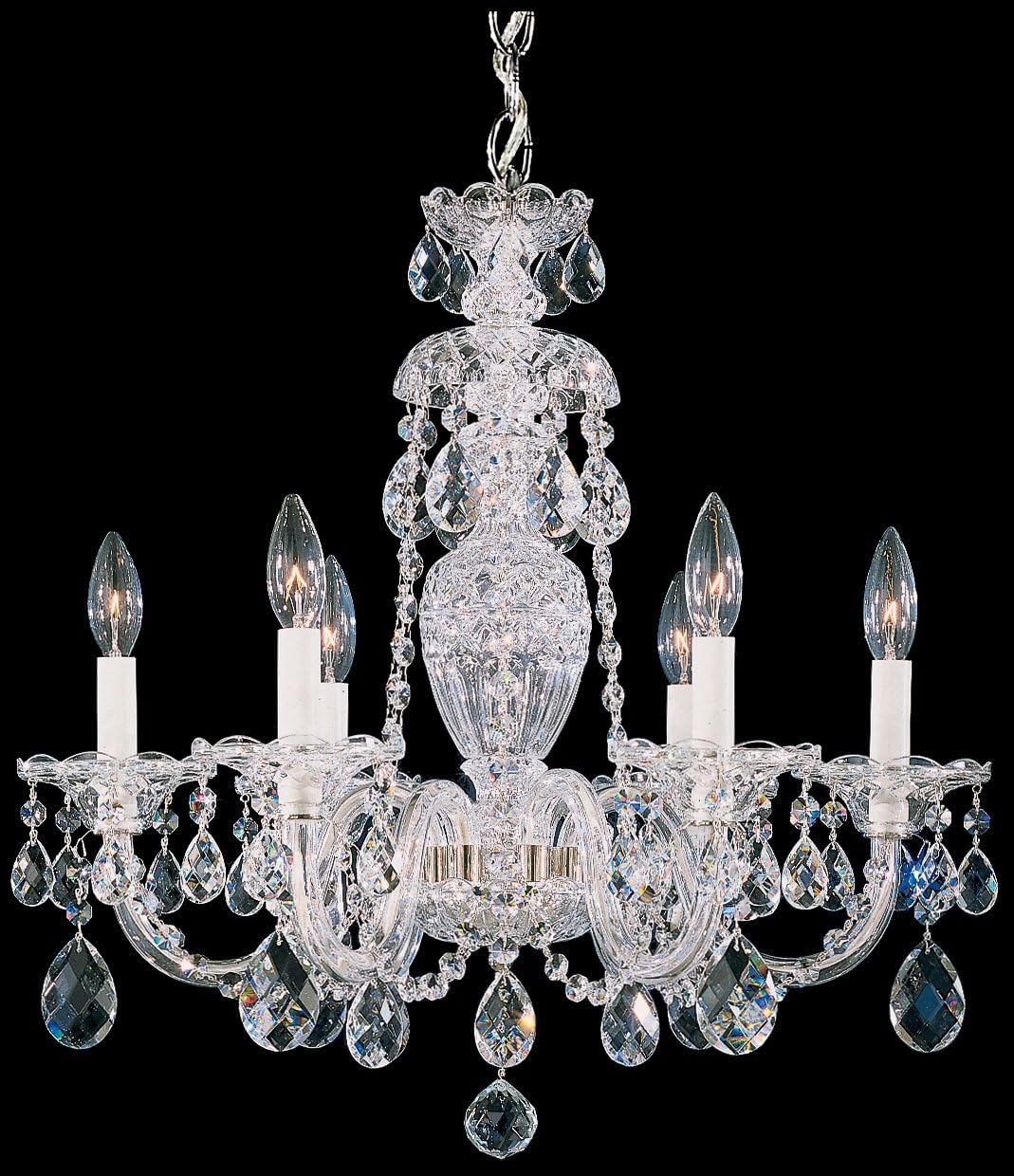 Schonbek 2994-40H Swarovski Lighting Sterling Chandelier, 21" x 21" x ...