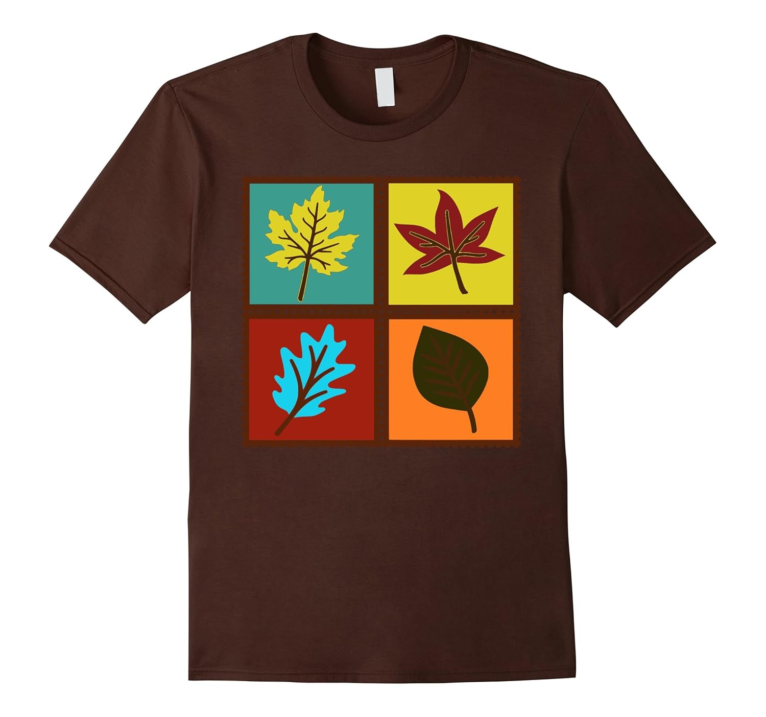 Autumn Leaves Shirt Fall Seasons School Leaf Patchwork Cute-CL – Colamaga