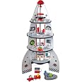 Amazon.com: Hape Four-Stage 20 Piece Durable Wooden Rocket and ...