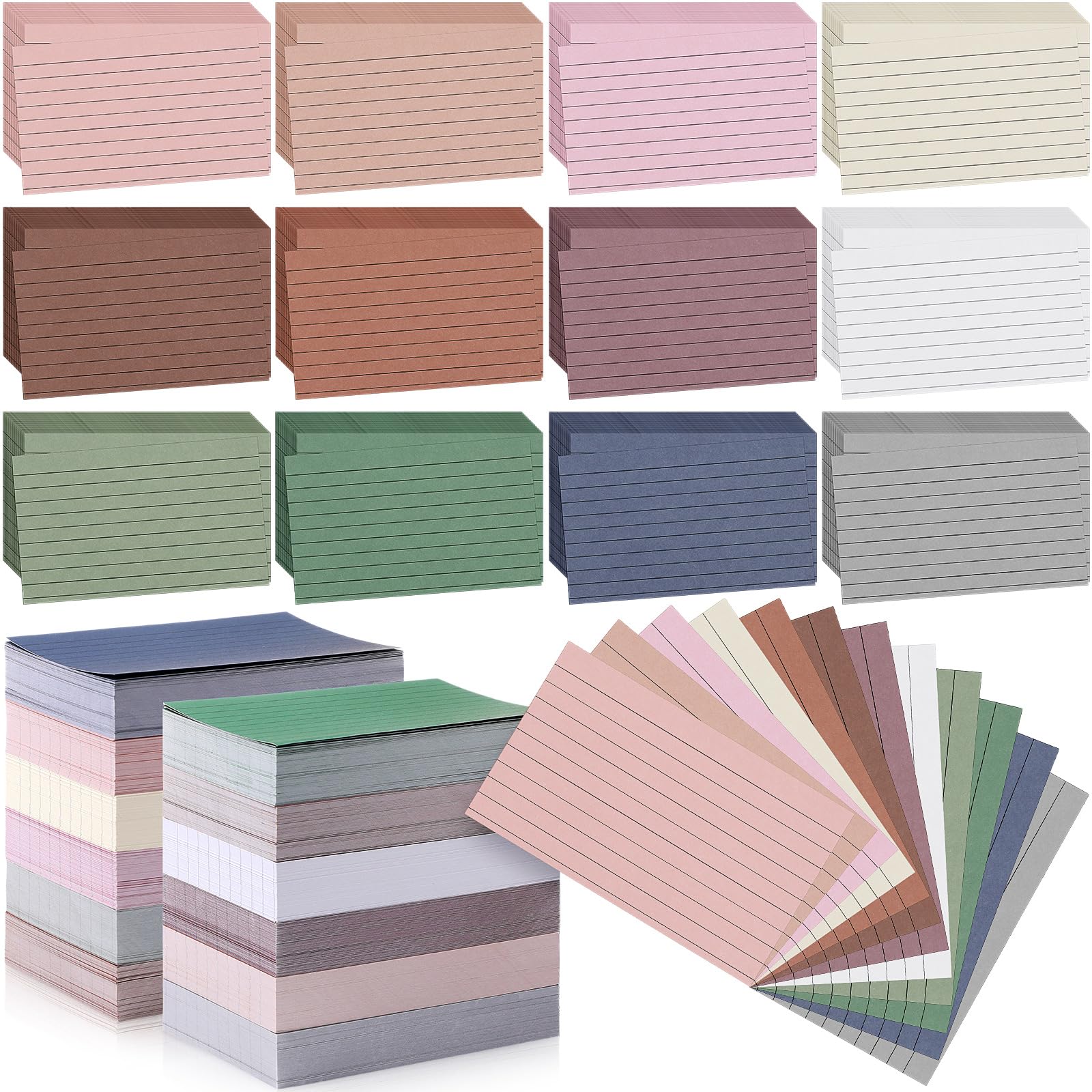 Mua Ctosree 1440 Pcs Colored Index Cards 3 x 5 Inch Flash Cards for ...