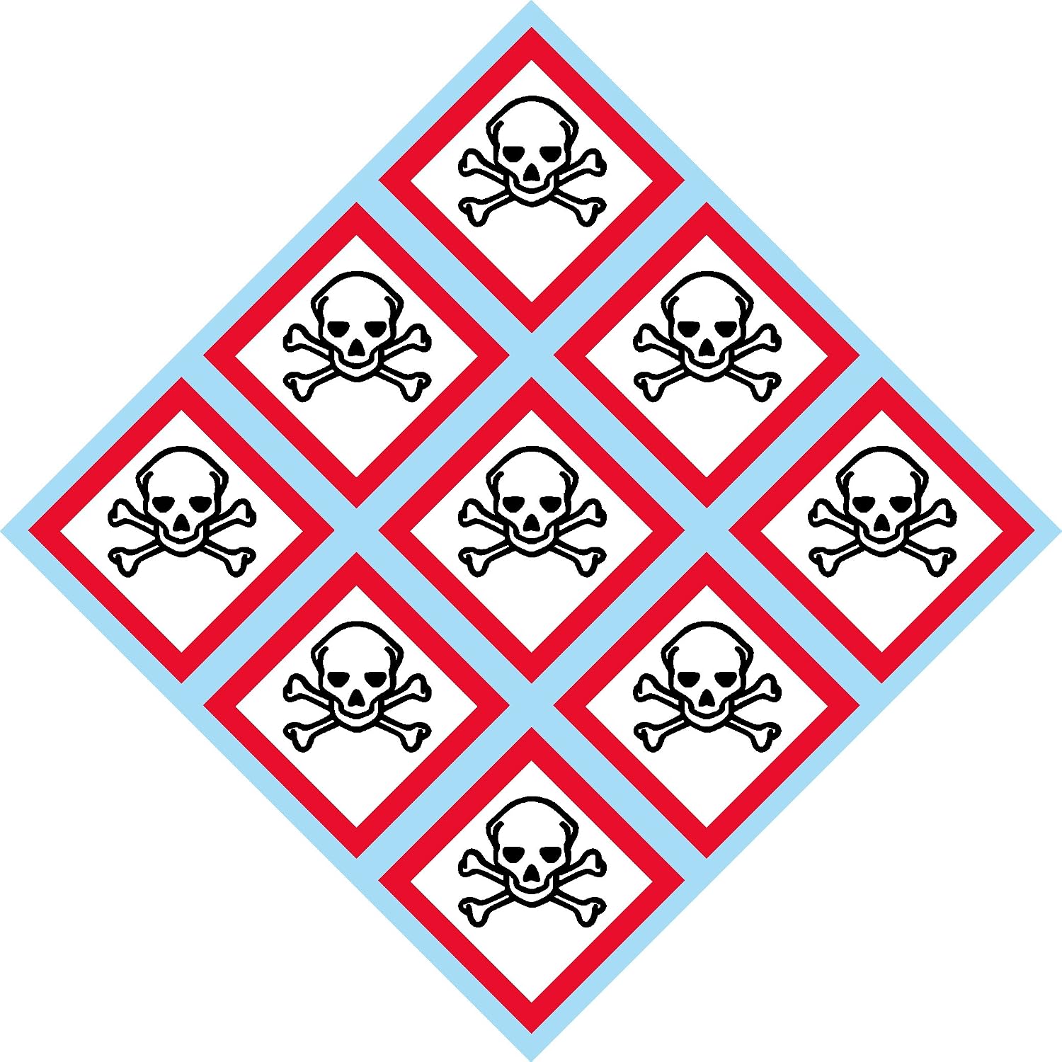 GHS Toxic Skull Skull And Crossbones Pictogram 2 W X 2 H Decal GHS Toxic Skull Skull And Crossbones Pictogram 2 W X 2 H Decal