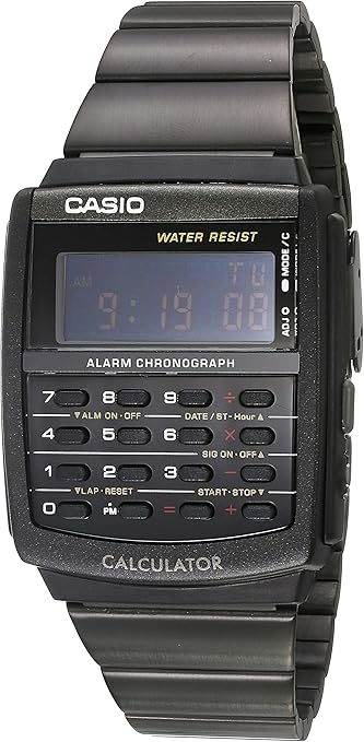 Casio Men's Vintage Collection Calculator Watch Black: Casio: Amazon.co ...