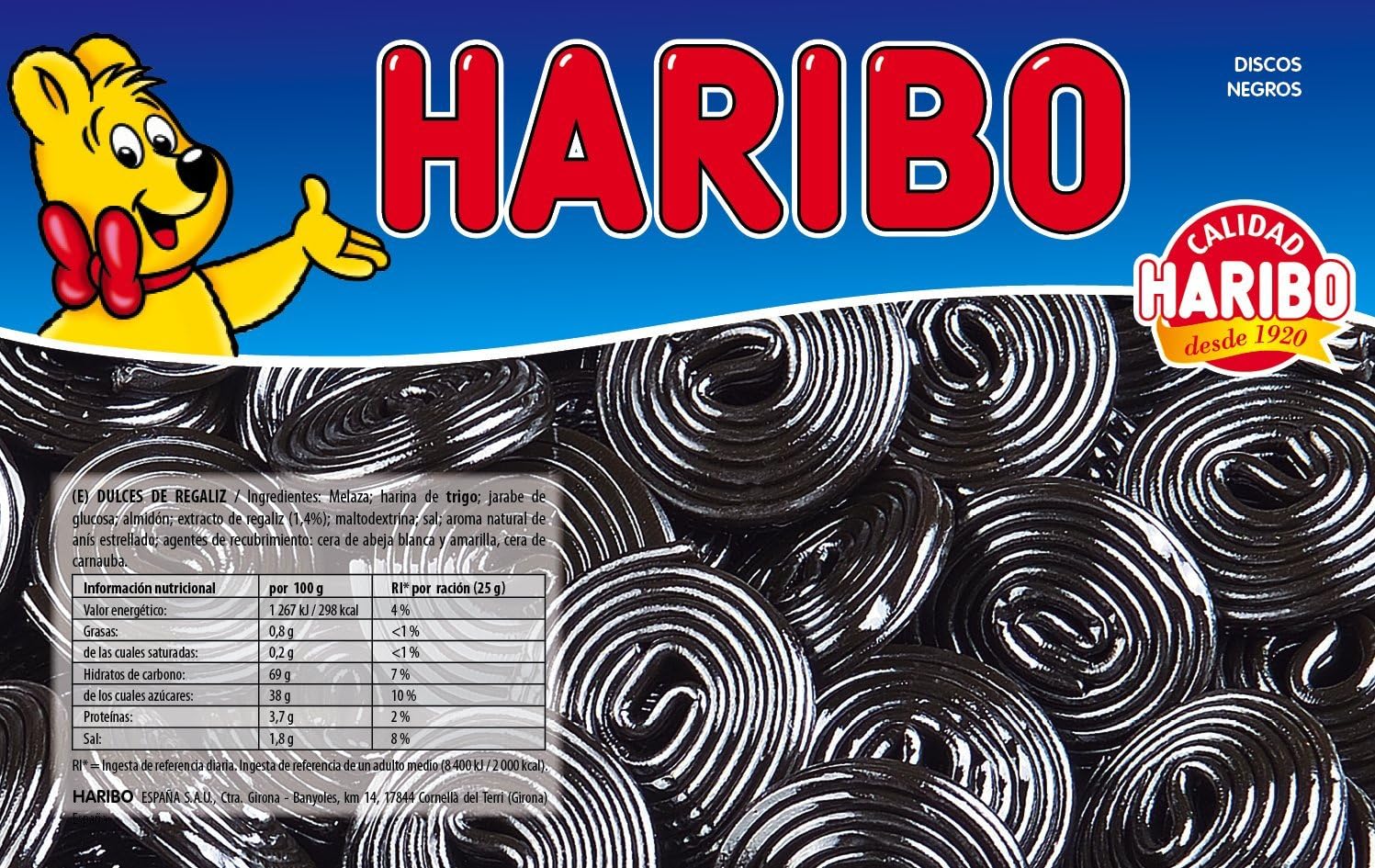 Haribo Discos Negros (2kg): Amazon.es: Alimentación y bebidas