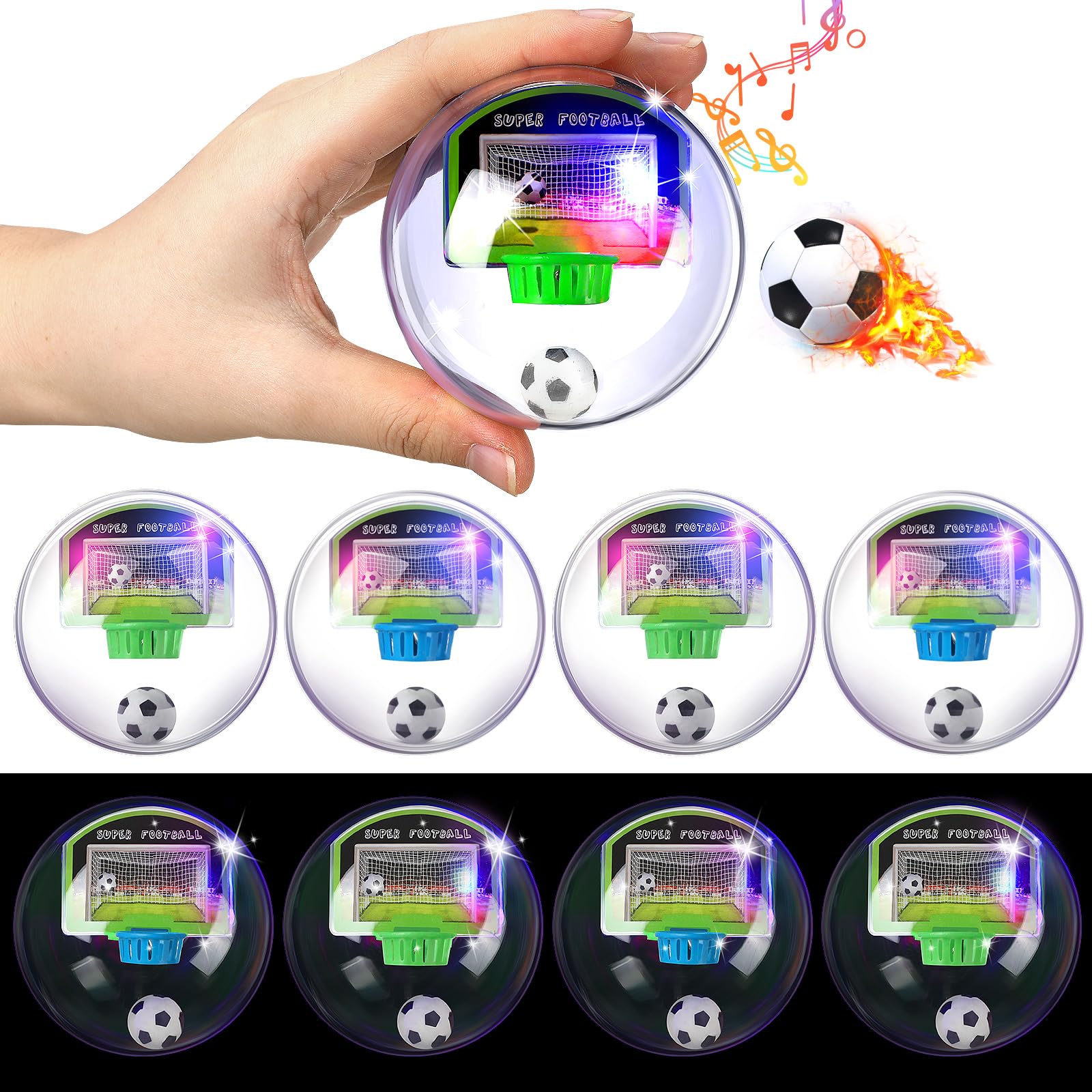 Liliful 12 Pcs Mini Soccer Ball Toys Soccer Party Favors with LED ...