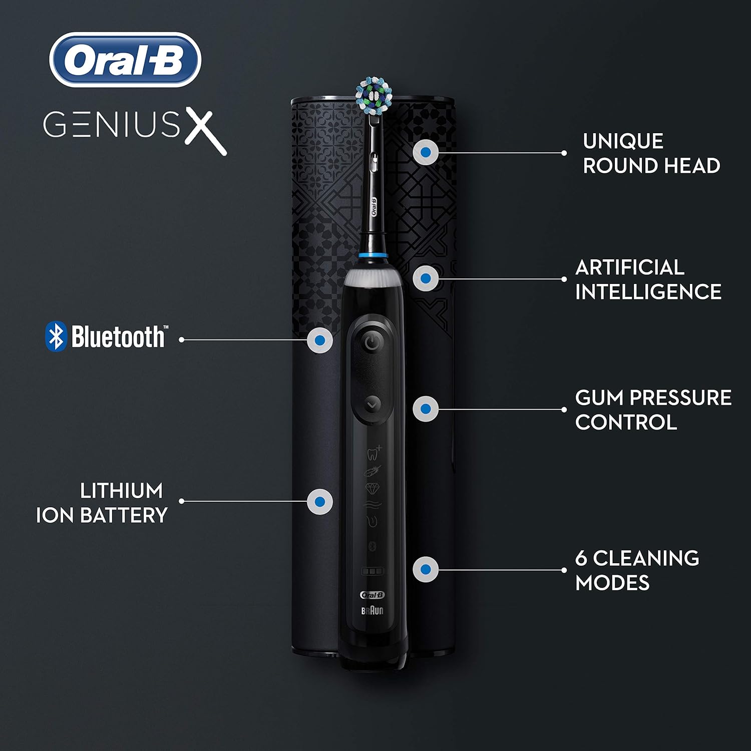 Oral-B Genius X Luxe Edition with Artificial Intelligence Anthracite ...